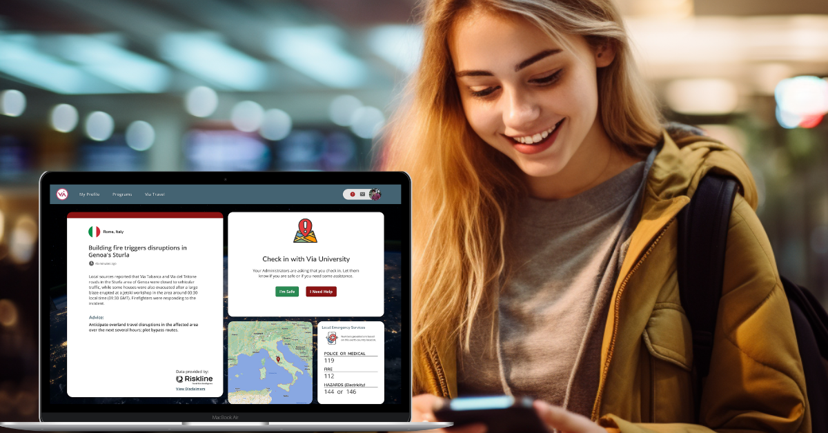 Via Introduces Travel Risk Alerts and Traveler Safety Tools - Via TRM